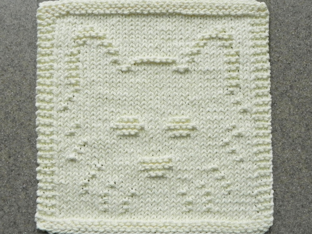 FLUFFY PUPPY FACE Knitting Pattern for Dishcloth or Washcloth | Aunt ... FLUFFY PUPPY FACE Knitting Pattern for Dishcloth or Washcloth | Aunt ...